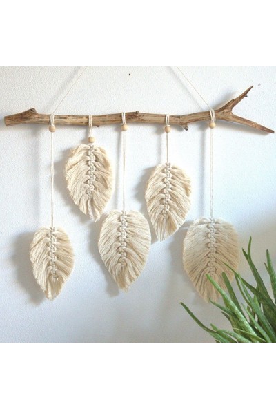 Seray Home Lw 5 Yapraklı El Işi Makrome Duvar Süsü