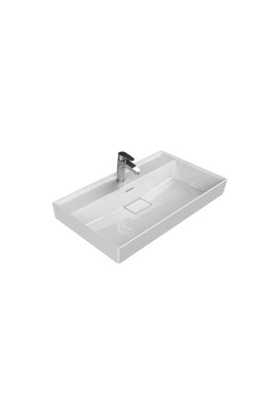 Turkuaz Seramik Etajerli Lavabo Sharp 80 x 48 cm Turkuaz Seramik Etajerli Lavabo Sharp 80 x 48 cm