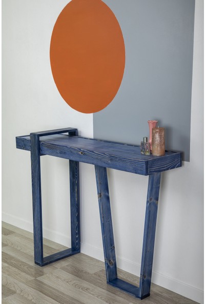 Laura Doğal Ahşap Dresuar Lacivert Renk