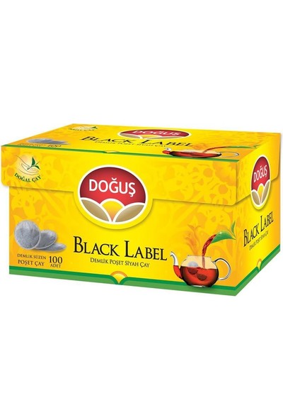 Doğuş Demlik Poşet Çay Black Label 100'LÜ Doğuş Demlik Poşet Çay Black Label 100'LÜ