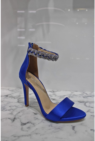 Craze Mavi Topuklu Abiye Ayakkabı
