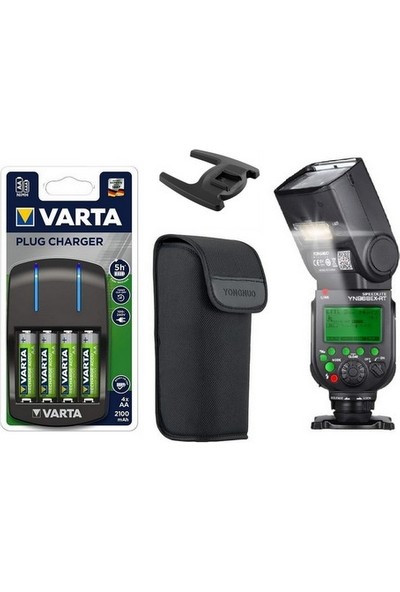 Yongnuo YN968-EX Rt Canon Uyumlu Tepe Flaşı + Varta Plug Şarjlı Pil Seti Yongnuo YN968-EX Rt Canon Uyumlu Tepe Flaşı + Varta Plug Şarjlı Pil Seti