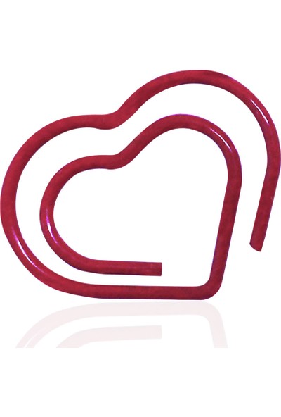 Kalp Şeklinde Ataç Kırmızı
