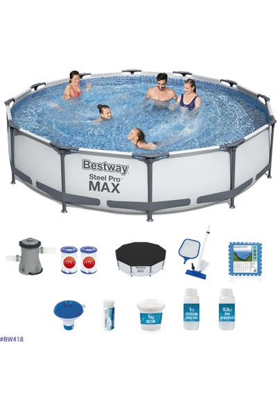 Bestway Prefabrik Havuz Seti 366X76CM BW418 Bestway Prefabrik Havuz Seti 366X76CM BW418