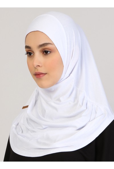 Düz Hazır Türban - Beyaz - Ecardin
