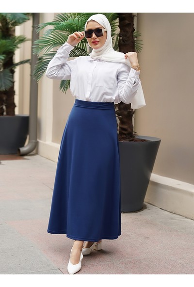 Beli Lastikli Etek - Petrol - Por La Cara Beli Lastikli Etek - Petrol - Por La Cara