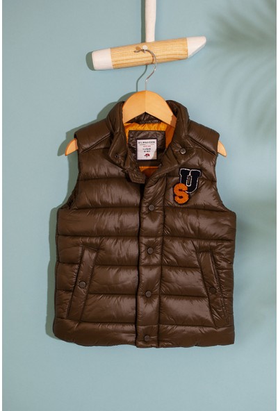U.S. Polo Assn. Erkek Çocuk Yeşil Dokuma Yelek 50207021-VR111