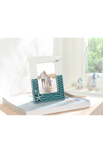 English Home Undersea Animals Çerçeve 15,9X19,1X2,4 cm Mavi