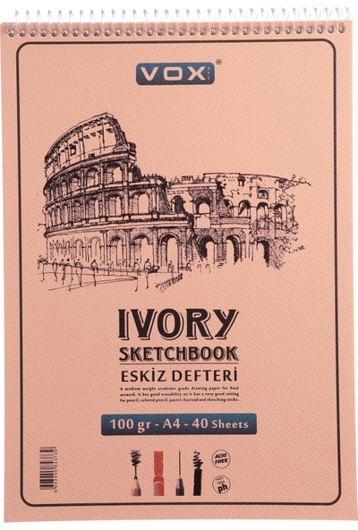 Eskiz Çizim Defteri A4 40 Yaprak 100 gr