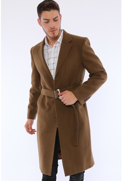 PLT8400 Dewberry Erkek Palto-Camel