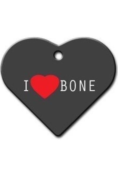 Pet Tag Art I Love Bone Desenli Kalp Şekilli Kedi Köpek Künyesi Pet Tag Art I Love Bone Desenli Kalp Şekilli Kedi Köpek Künyesi