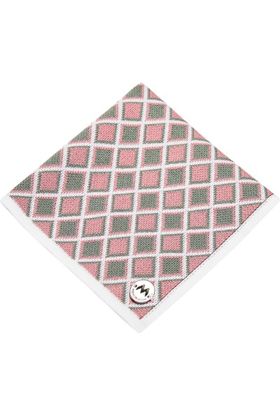 Hemington Karo Desen Pudra Rengi Triko Mendil
