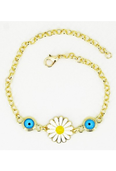 Takı Dükkanı Nazar Boncuklu Papatya Bileklik BBB10