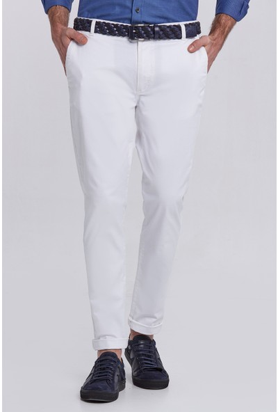 Hemington Kanvas Beyaz Chino Pantolon