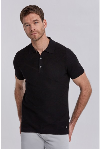 Hemington Siyah Pike Örgü Triko Polo