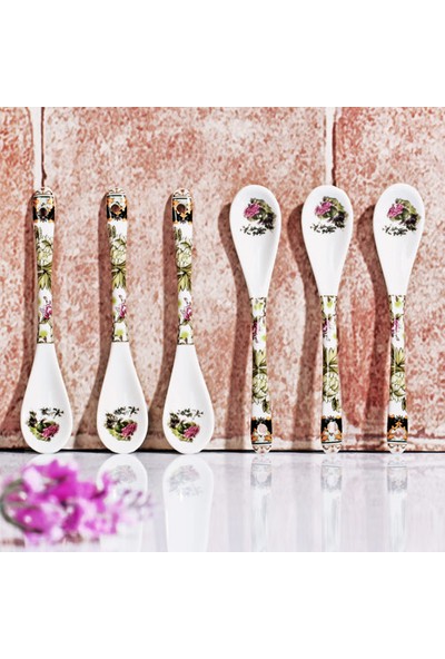 The Vanillia Porselen Çay Kaşığı 6'lı 12,5 cm HDZ188