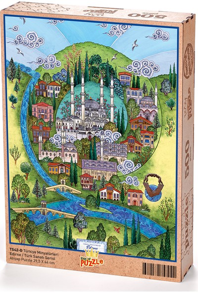 King Of Puzzle Türkiye Minyatürleri - Edirne - Nasuhi Hasan Çolpan Ahşap Puzzle 500 Parça King Of Puzzle Türkiye Minyatürleri - Edirne - Nasuhi Hasan Çolpan Ahşap Puzzle 500 Parça