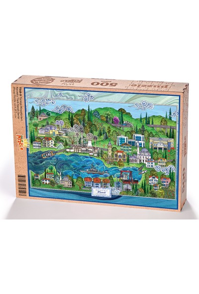 King Of Puzzle Türkiye Minyatürleri - Kocaeli - Nasuhi Hasan Çolpan Ahşap Puzzle 500 Parça