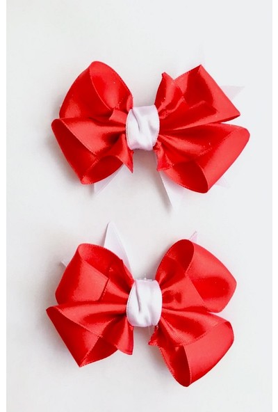 Bukalemun Company 2'li Kırmızı Beyaz Çocuk Toka Seti