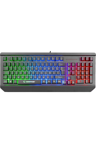Rampage Mıracle K3 USB LED Aydınlatmalı Q Standart Oyuncu Klavye Siyah Rampage Mıracle K3 USB LED Aydınlatmalı Q Standart Oyuncu Klavye Siyah