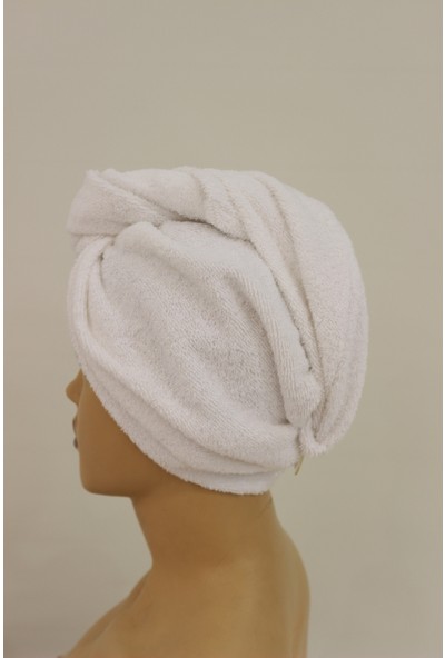 Ender Home Düğmeli Saç Kurulama Bonesi Bukle Baş Havlusu Saç Kurutma Bonesi