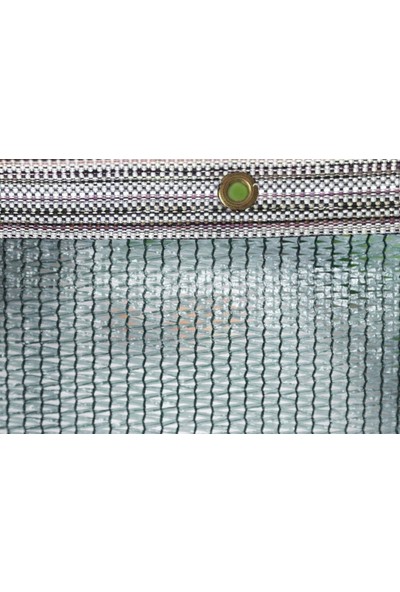 Fileambalaj %55'lik 2 Metre Enli - Yeşil - Gölgelik File, Çit Filesi, Branda File - Şeritli Halkalı