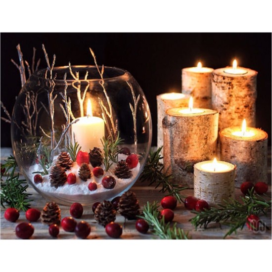 Hobimania Kanvas Tablo Fanus ve Mum LED Işıklı 50X70 cm Fiyatı