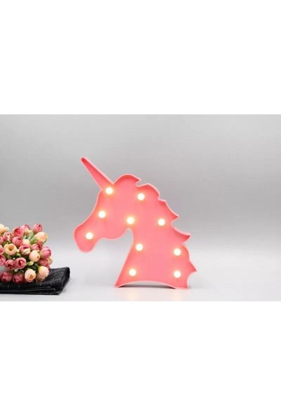 Star Global Dekoratif LED Işıklı Unicorn Gece Lambası Pembe Star Global Dekoratif LED Işıklı Unicorn Gece Lambası Pembe