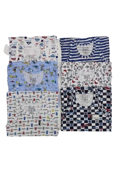 Tutku 0256 Erkek Çocuk Elastan Empirme Atlet 6 Adet Tutku 0256 Erkek Çocuk Elastan Empirme Atlet 6 Adet