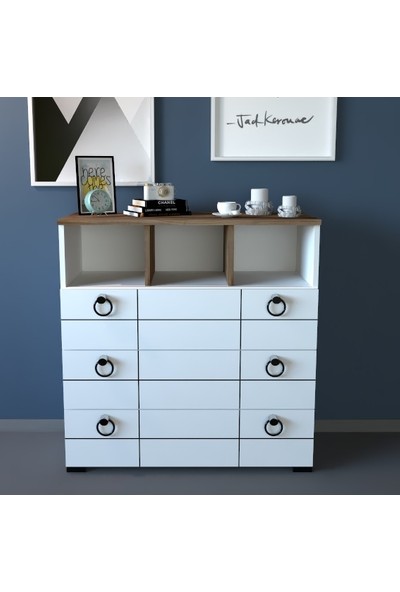 Decomech Mobilya Teddy Komodin Beyaz-Çırağan Decomech Mobilya Teddy Komodin Beyaz-Çırağan