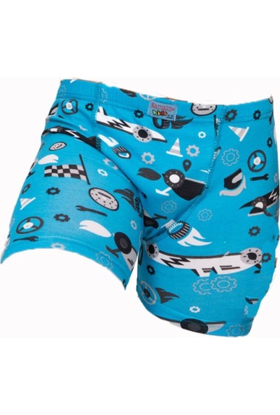 Namaldı Erkek Çocuk Likralı Desenli Boxer 6 Adet - 302