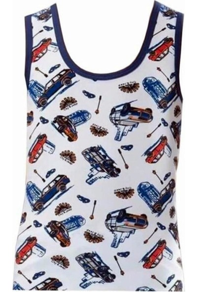 Namaldı Erkek Çocuk Likralı Desenli Atlet 6'lı Paket - 303 Namaldı Erkek Çocuk Likralı Desenli Atlet 6'lı Paket - 303