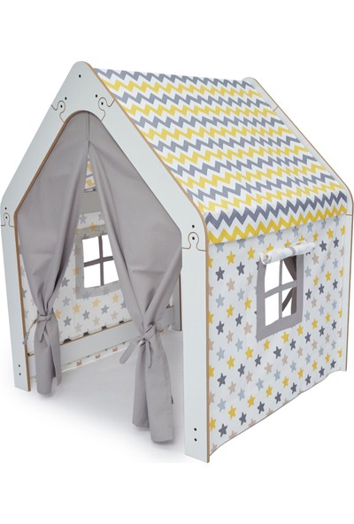 Çocuk Oyun Evi / Çadırı - Beyaz Sarı