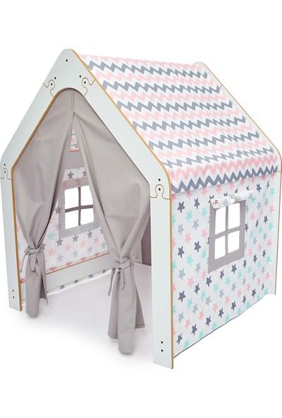 Çocuk Oyun Evi / Çadırı - Beyaz Pembe
