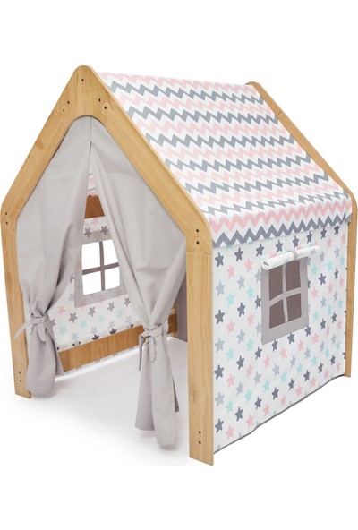 Çocuk Oyun Evi / Çadırı - Ahşap Pembe