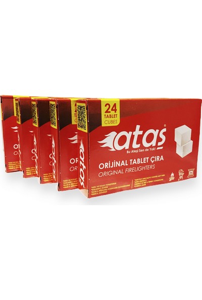 Ataş Kömür Tutuşturucu Tablet Çıra 5'li Paket Ataş Kömür Tutuşturucu Tablet Çıra 5'li Paket