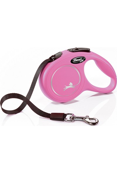Flexi Pembe New Classic Şeritli Otomatik Gezdirme Tasması 5 M - M Flexi Pembe New Classic Şeritli Otomatik Gezdirme Tasması 5 M - M