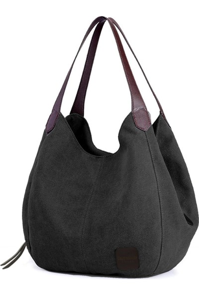 Cappadocia Vintage Kadın Kanvas Günlük Omuz Çantası Su Geçirmez Üç Bölmeli Pamuklu El Çantası