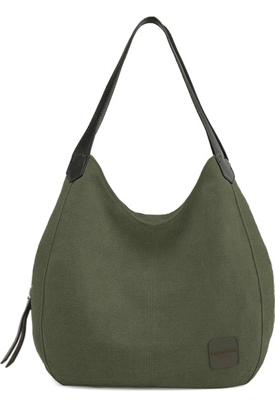 Cappadocia Vintage Kadın Kanvas Günlük Omuz Çantası Su Geçirmez Üç Bölmeli Pamuklu El Çantası