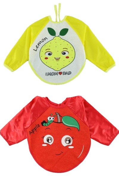 Bebedonat Kollu Su Geçirmez 2'li Mama Önlüğü