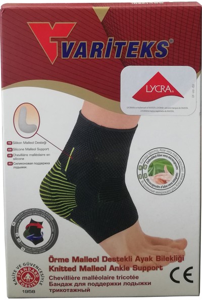 Variteks 456 Örme Malleol Destekli Ayak Bilekliği L Variteks 456 Örme Malleol Destekli Ayak Bilekliği L