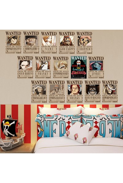 Populus One Piece Wanted Duvar Kağıdı Seti 15'li Populus One Piece Wanted Duvar Kağıdı Seti 15'li