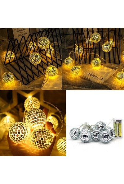 Turkish A2Z 10 Ledli Mini Disco Topu Şeklinde Dekoratif Pilli Peri LED Zinciri Gece Lambası Aydınlatma Turkish A2Z 10 Ledli Mini Disco Topu Şeklinde Dekoratif Pilli Peri LED Zinciri Gece Lambası Aydınlatma