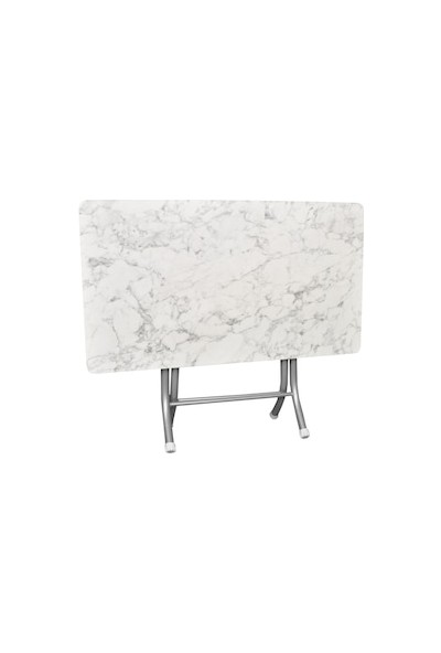 Lovera Beyaz Mermer 60X110 Katlanır Masa Lovera Beyaz Mermer 60X110 Katlanır Masa