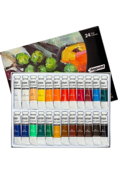 Bigpoint Yağlı Boya Seti 12 ml Tüp x 24 Renk Bigpoint Yağlı Boya Seti 12 ml Tüp x 24 Renk