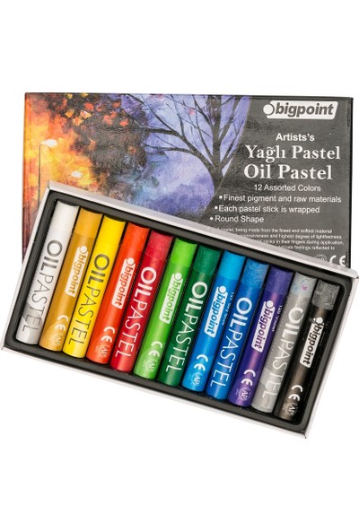 Bigpoint Artists's Yağlı(Oil) Pastel Boya 12 Renk