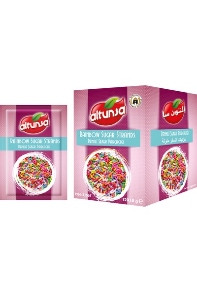 Altunsa Gökkuşağı Renkli Şeker Parçacıkları 15 gr x 12 Adet