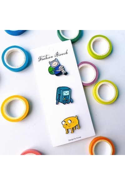 Ema Adventure Time 3'lü Metal Rozet Seti Ema Adventure Time 3'lü Metal Rozet Seti