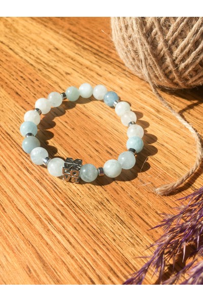 KD Mucize Taş Akuamarin ve Ay Taşı Bileklik KD Mucize Taş Akuamarin ve Ay Taşı Bileklik