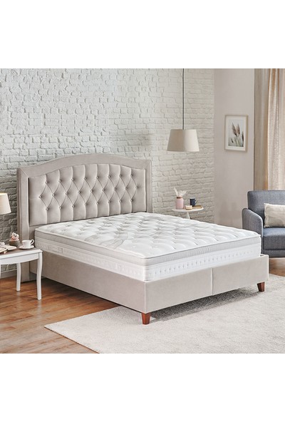 Yataş Bedding Tesla Sleep   Lorenz Lisbon 3'Lü Yatak Baza Başlık Set Çift Kişilik 180X200 Cm Bej Yataş Bedding Tesla Sleep   Lorenz Lisbon 3'Lü Yatak Baza Başlık Set Çift Kişilik 180X200 Cm Bej